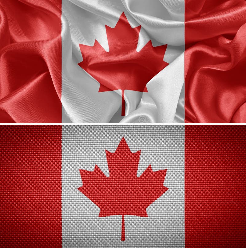 Canadian fabric flags stock image. Image of nation, flags - 85499593