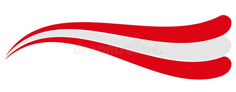 Canada Flag, Canadian Flag Tricolor Rainbow Curvy Wave Design Stock ...