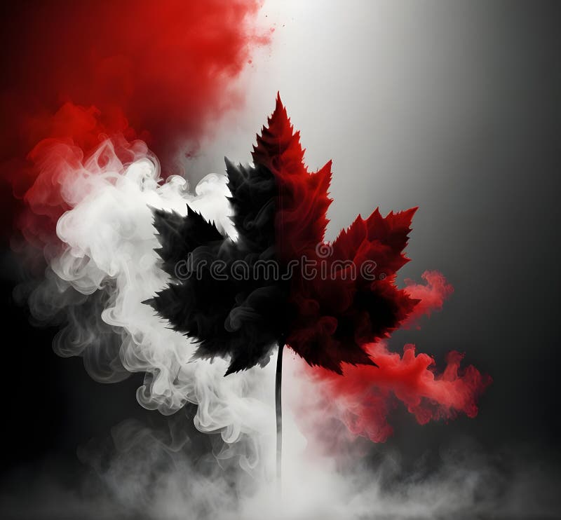 Canada Flag Colors in the Form of Smoke Stock Illustration ...