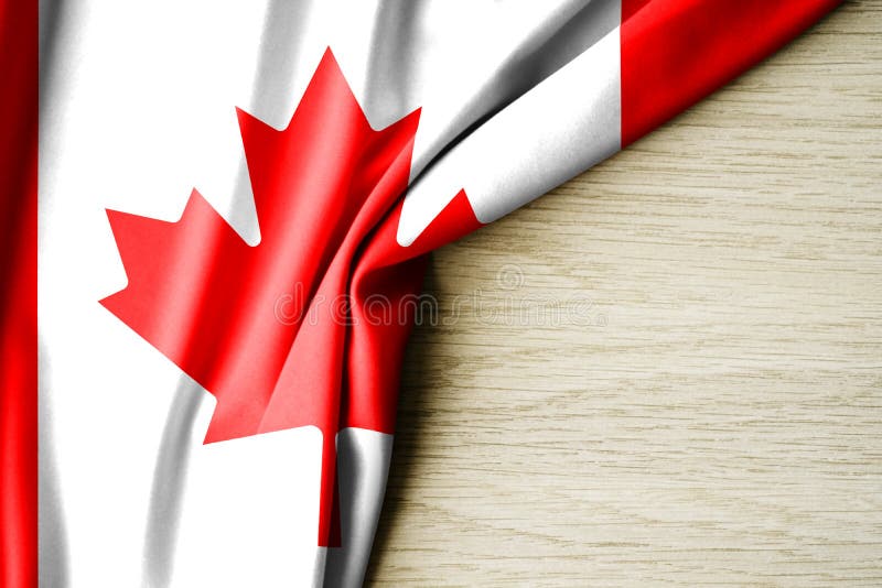 Canada Flag. Fabric Pattern Flag of Canada. 3d Illustration Stock Image ...