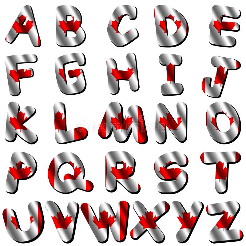 Canada flag font stock illustration. Illustration of abstract - 10891262