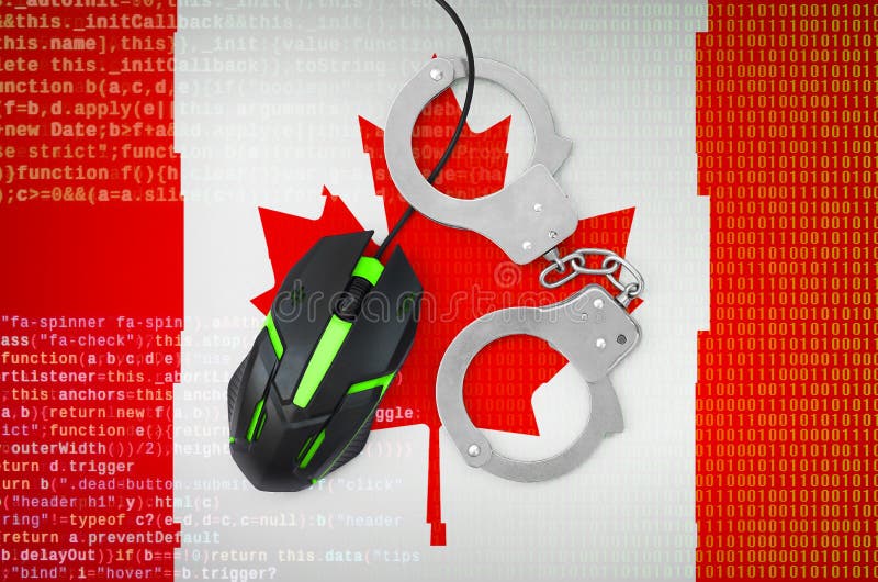 Canada Flag and Handcuffed Computer Mouse. Combating Computer Crime ...