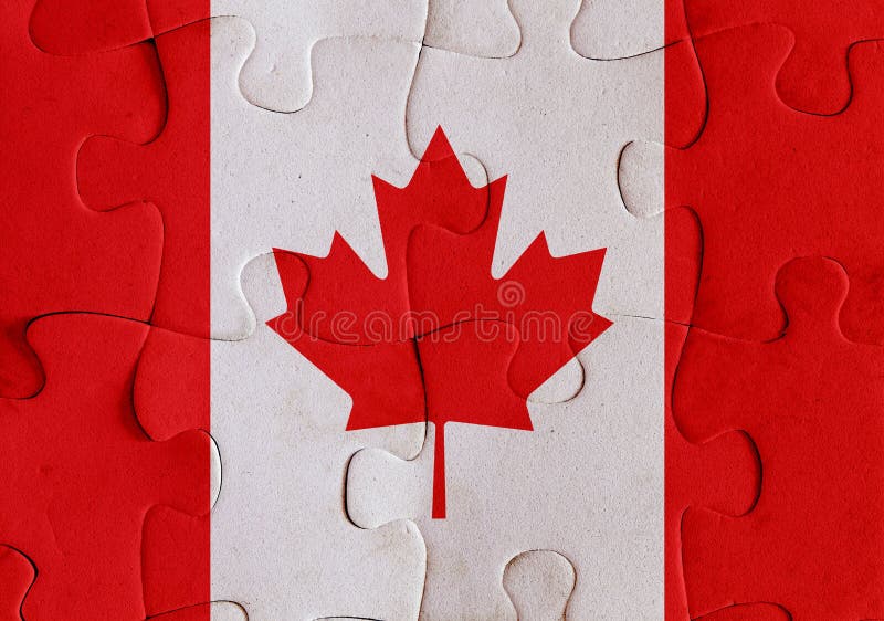 Canada flag puzzle stock illustration. Illustration of ottawa - 102391136