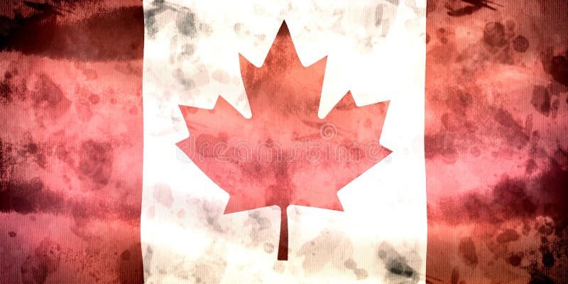 Canada Flag - Realistic Waving Fabric Flag Stock Photo - Image of ...