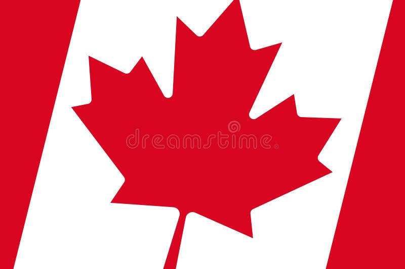 Rectagular Flag Cutout of Canada Stock Illustration - Illustration of ...