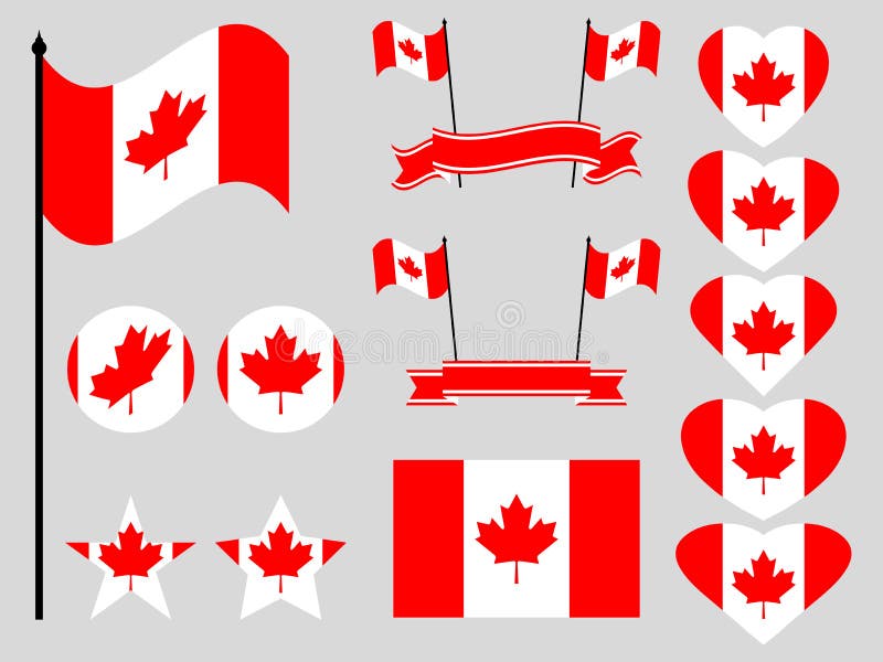 Canadian Flag Pixel Art. 8-bit Canada Flag Sign. Design for a Festive ...