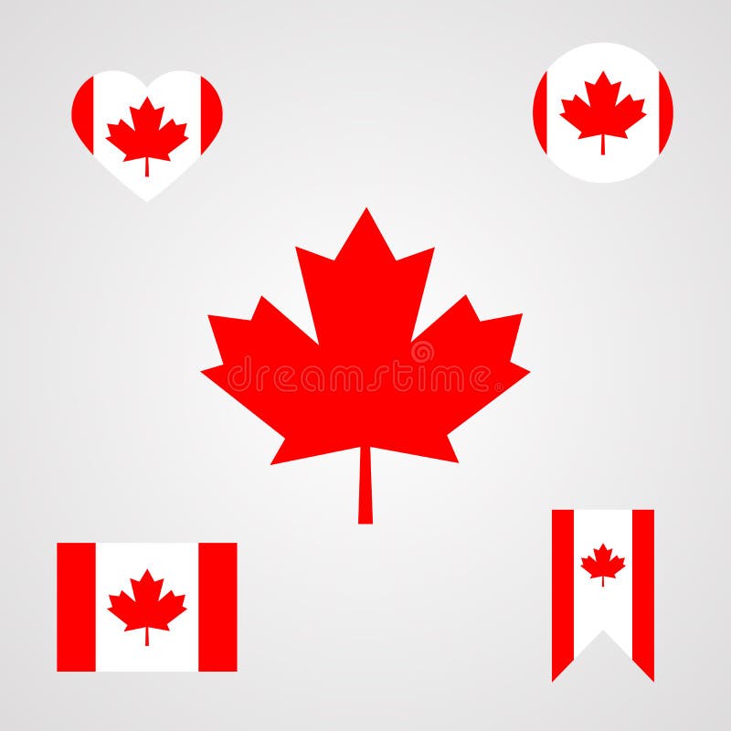 Canada flag sign stock illustration. Illustration of graphic - 109648597