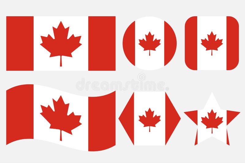 Canada Flag Simple Illustration for Independence Day or Election Stock ...