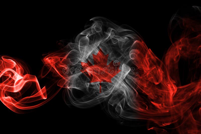 Canada flag smoke stock photo. Image of background, idea - 107499030