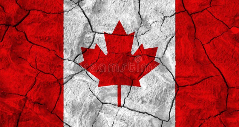 Canada Flag with Texture on Background Stock Illustration ...
