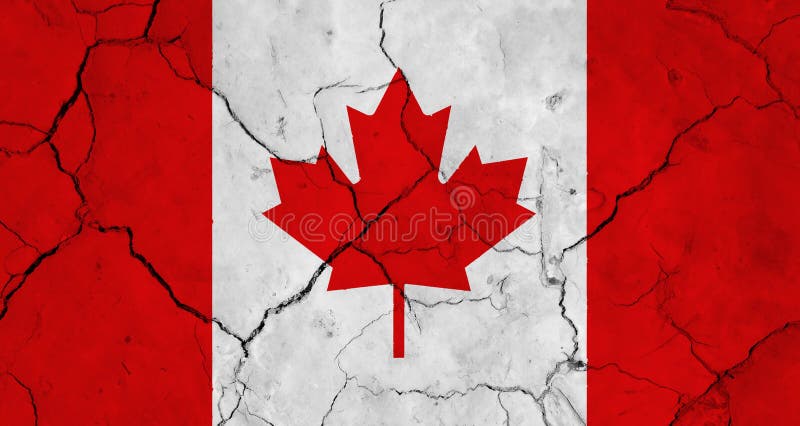 Canada Flag with Texture on Background Stock Illustration ...