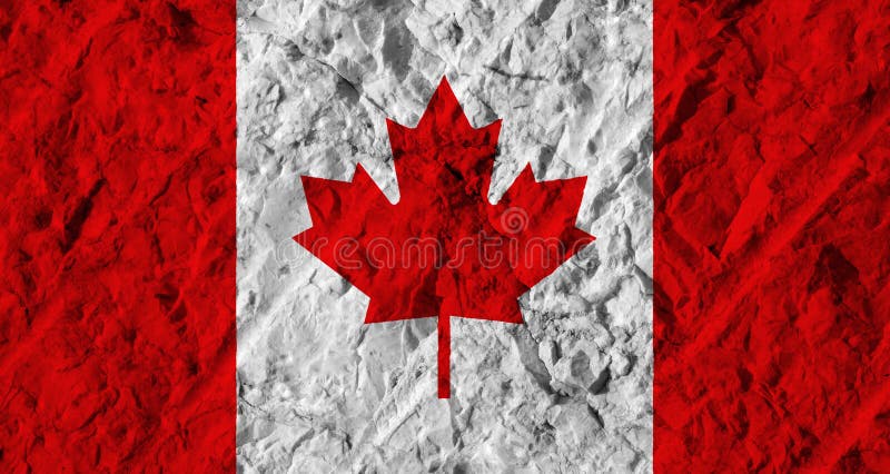 Canada Flag with Texture on Background Stock Illustration ...