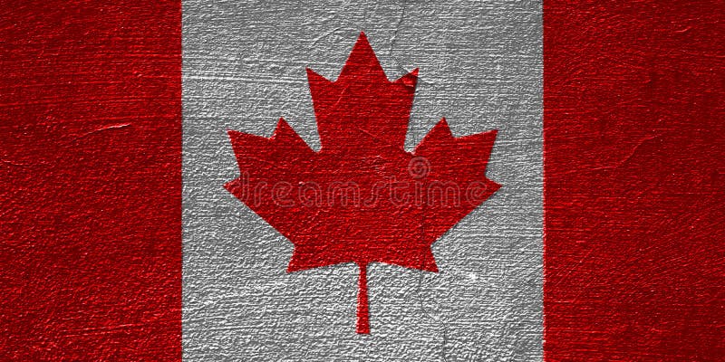 Canada Flag on the Texture. Concept Collage Stock Photo - Image of ...