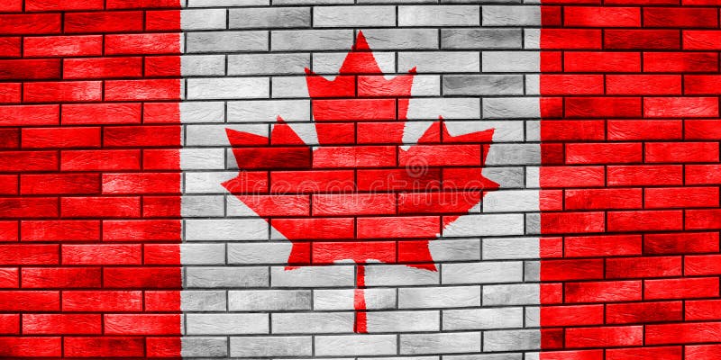 Canada Flag on the Texture. Concept Collage Stock Photo - Image of ...