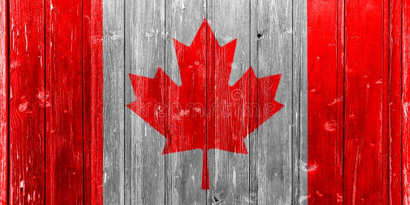 Canada Flag on the Texture. Concept Collage Stock Image - Image of ...