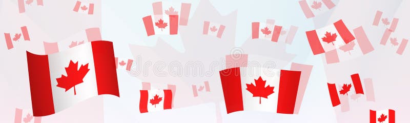 Canada Flag-themed Abstract Design on a Banner. Abstract Background ...