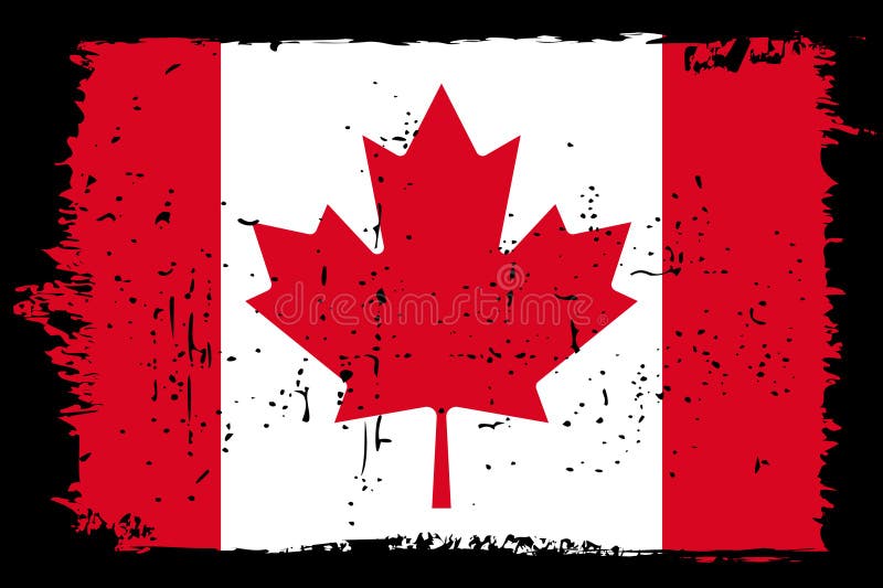 Grunge Vector Flag of Canada Stock Vector - Illustration of national ...