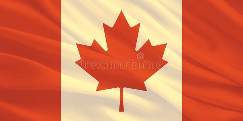 Canada Flag Waving Close Up Stock Illustration - Illustration of flag ...