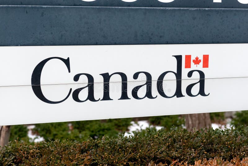 Canada Government Sign View Editorial Image - Image of emblem ...