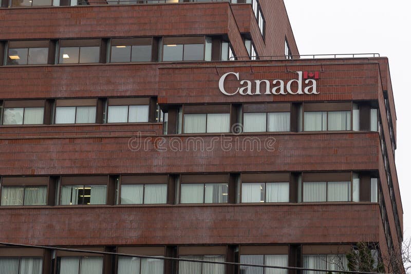 Canada Government Sign View Editorial Stock Image - Image of flag ...