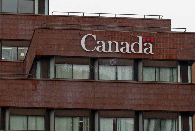 Canada Government Sign View Editorial Stock Image - Image of brand ...