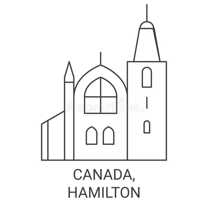 Canada, Hamilton Travel Landmark Vector Illustration Stock Vector ...