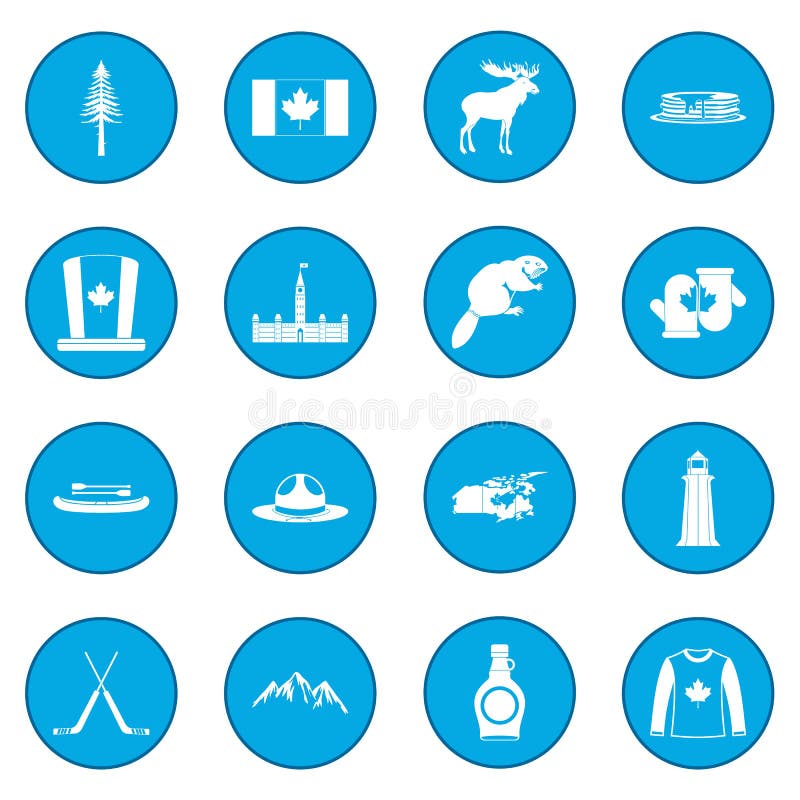 Canada icon blue stock vector. Illustration of parliament - 93050616