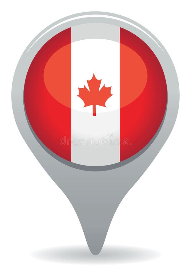Canada Flag Icon Map Pointer Stock Illustrations – 368 Canada Flag Icon ...