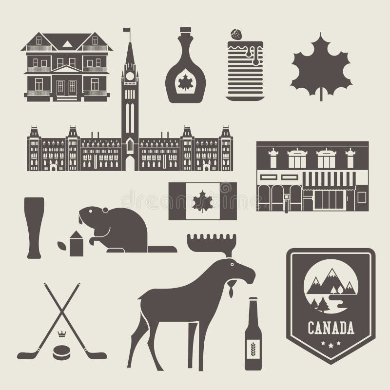 Vector canada icon set stock vector. Illustration of syrup - 36042774