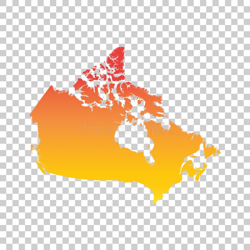Canada Map. Colorful Orange Vector Illustration Stock Vector ...