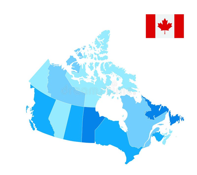 Canada Map Cutout on White. No Text Stock Vector - Illustration of ...