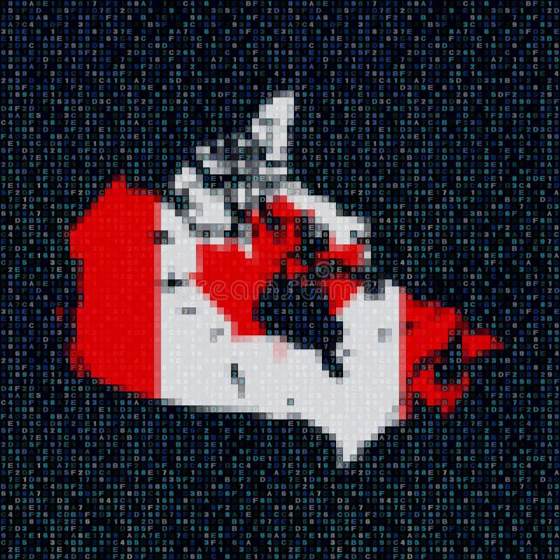 Canada Map Flag on Hex Code Illustration Stock Illustration ...