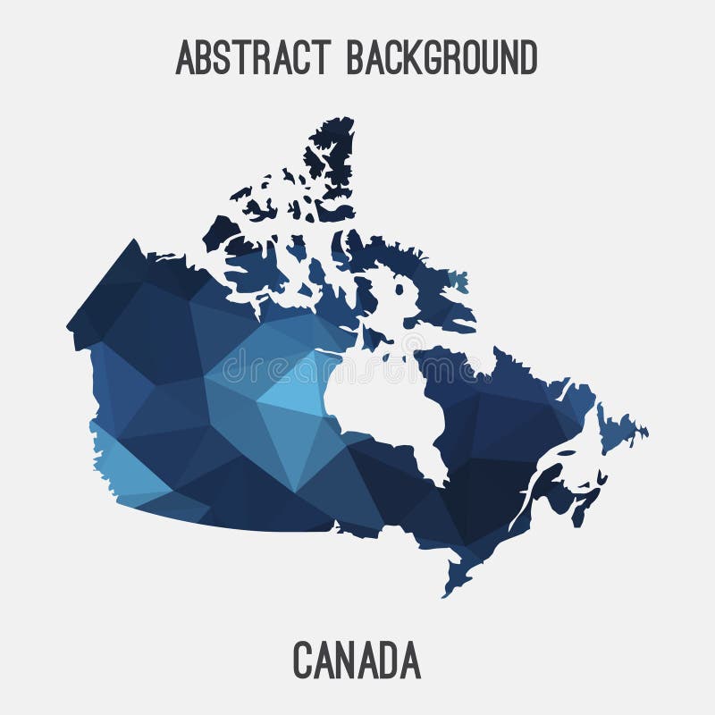Canada Map in Geometric Polygonal,mosaic Style. Stock Vector ...