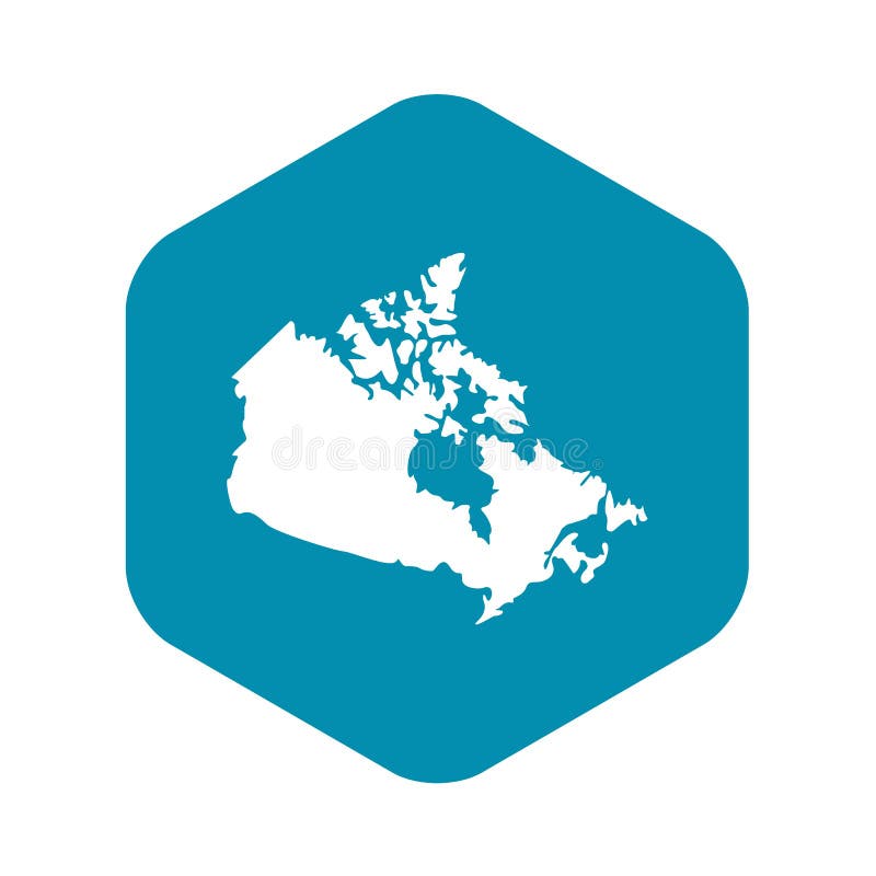 Canada Map Icon, Simple Style Stock Vector - Illustration of country ...