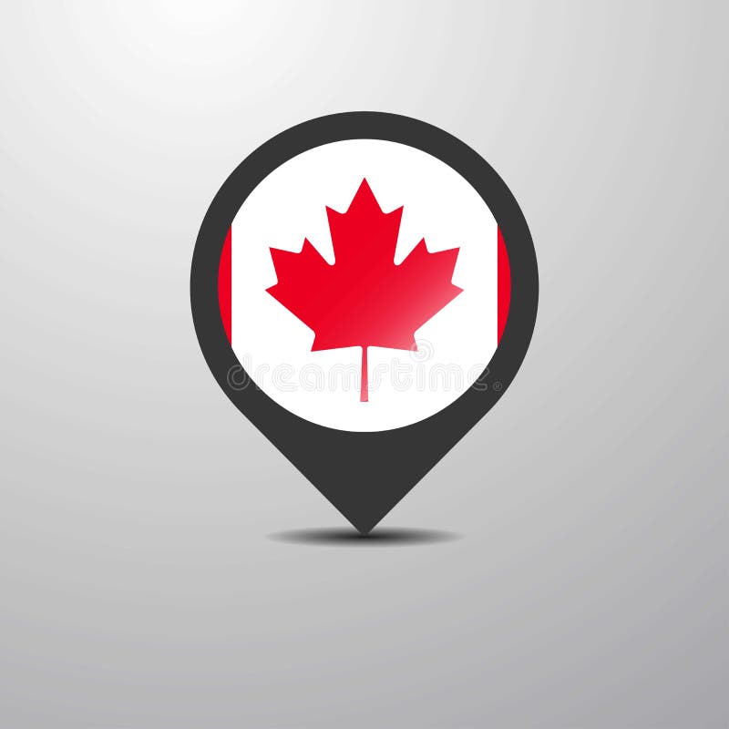 Canada Map Pin stock vector. Illustration of symbol - 131368812