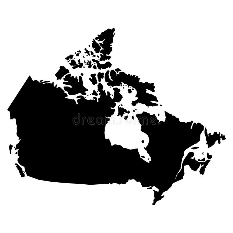 Canada Map Symbol Shape, Travel Web Flat Concept Icon Vector ...