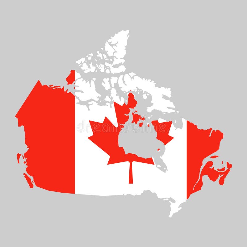 Canada Map Symbol Shape, Travel Web Flat Concept Icon Vector ...
