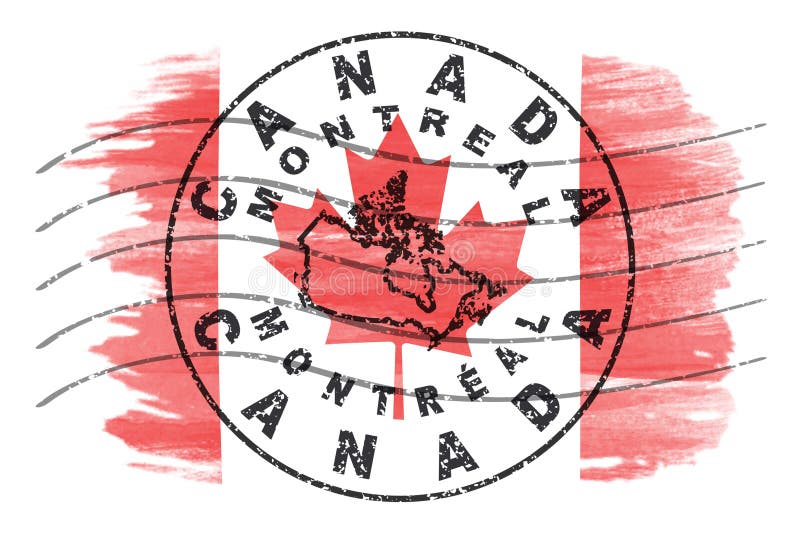 Canada Montreal Seal Map Design Stock Illustration - Illustration of ...