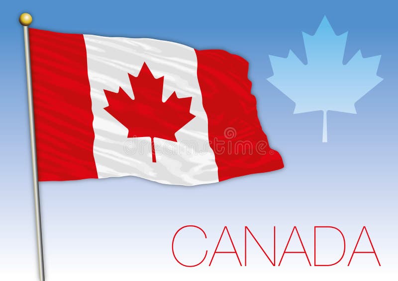 Canada National Flag with Maple Leaf Symbol Stock Vector - Illustration ...