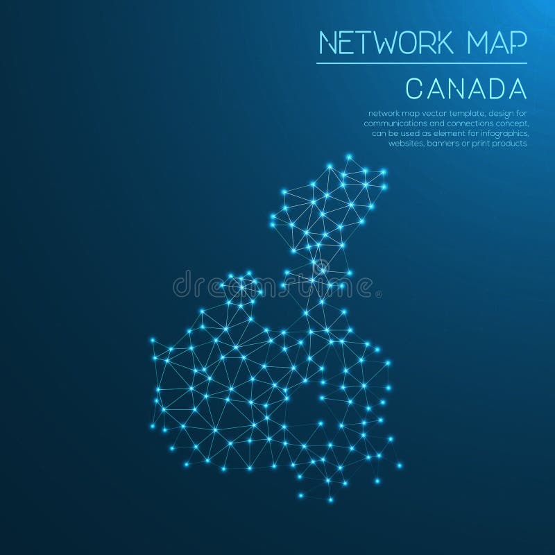 Canada network map. stock vector. Illustration of canadian - 85967265