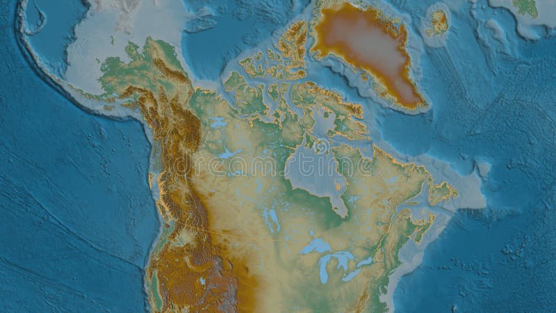 Canada - overview. Relief stock illustration. Illustration of travel ...