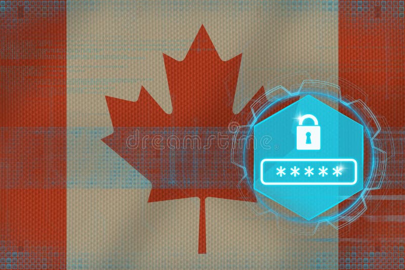 Canada Password Protection. Network Security Concept. Stock ...