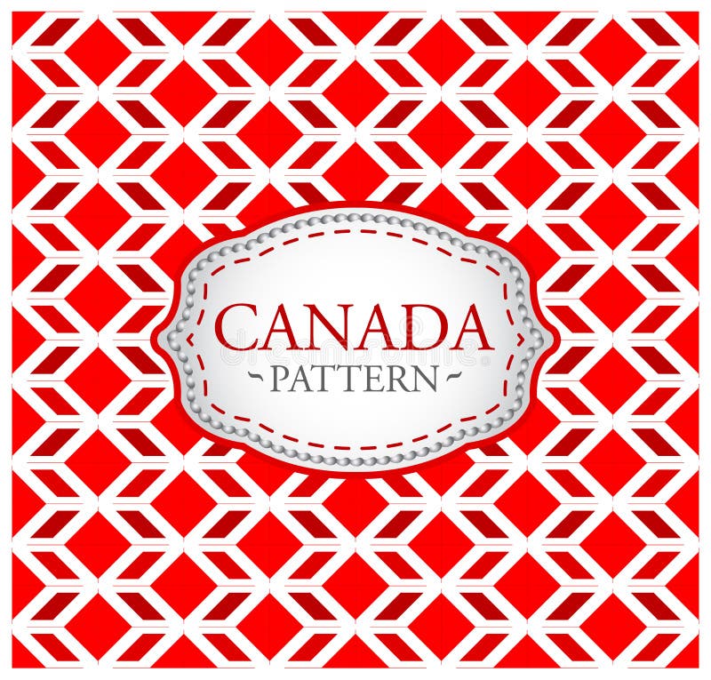 Flag Canada Geometric Pattern Stock Vector - Illustration of canadian ...