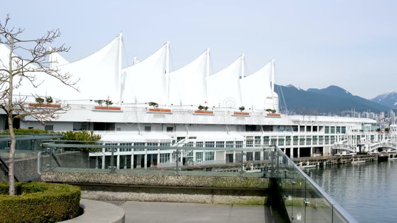 Canada Place Five Sails in Downtown Vancouver Canada Stock Video ...