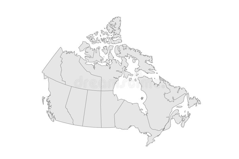 Editable Gray Canadian Political Map Stock Illustrations – 6 Editable ...