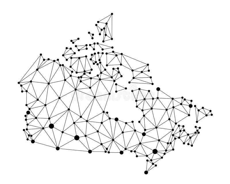 Canada Map Dots Stock Illustrations – 480 Canada Map Dots Stock ...