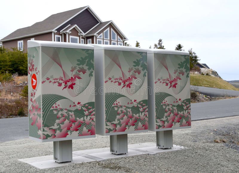 Canada Post Community Mail Boxes Editorial Stock Image - Image of ...