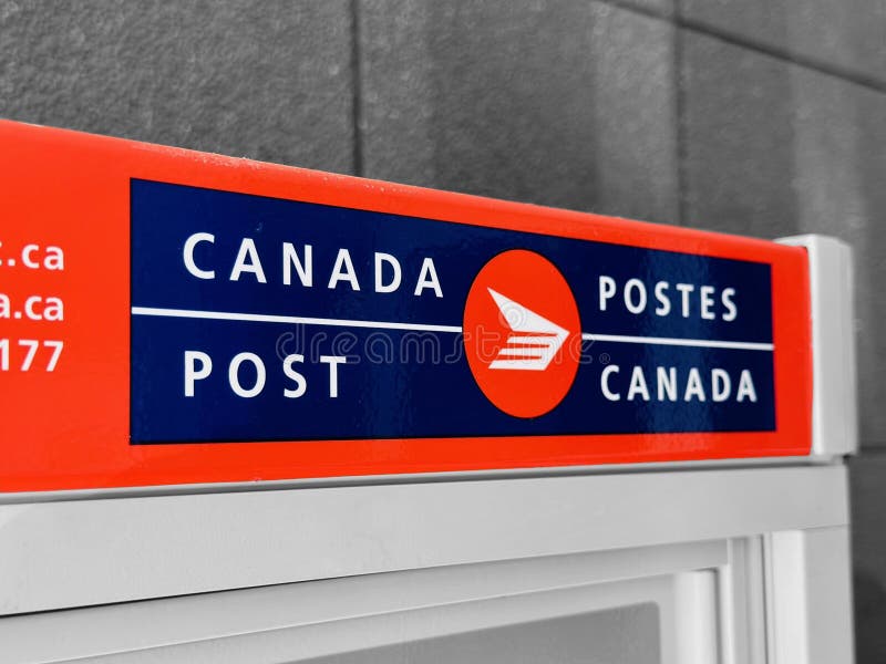 Canada Post Sign. editorial stock image. Image of service - 275183724