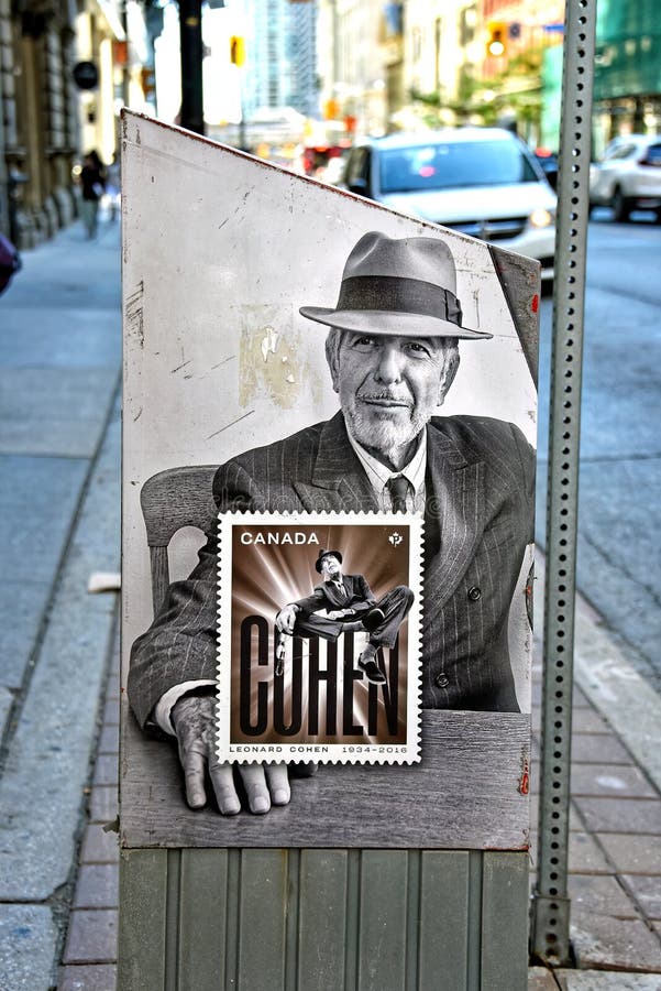 Canada Post Mailbox Featuring Leonard Cohen Editorial Stock Photo ...