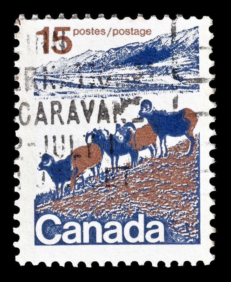 Canada on postage stamps editorial stock image. Image of communication ...